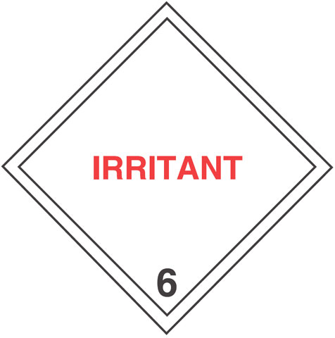 Warning Irritant Label - Barcodesinc.com