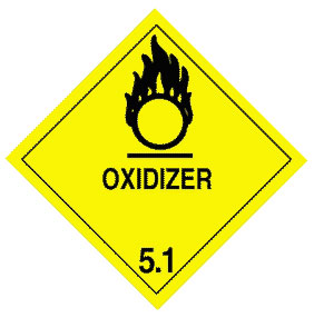 Warning Oxidizer Label - Barcodesinc.com