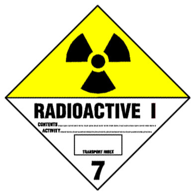 Warning Radioactive Label - Barcodesinc.com