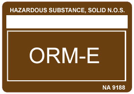 Other Regulated Material ORM-E Label - Barcodesinc.com