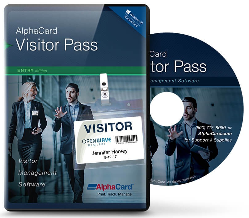 AlphaCard Visitor Pass Entry Software - Barcodesinc.com