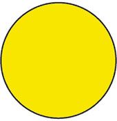Circle Yellow Label - Barcodesinc.com