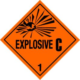Warning Explosive 1.3C Label - Barcodesinc.com