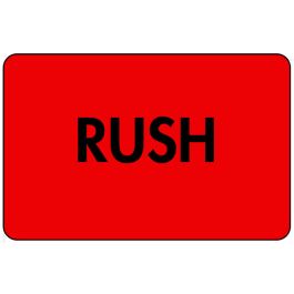 Caution Rush Label - Barcodesinc.com