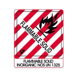 Warning Flammable Solid with Note Label - Barcodesinc.com