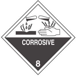 Warning Corrosive Label - Barcodesinc.com