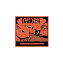 Packing Danger - Do Not Load In Passenger Aircraft Label - Barcodesinc.com