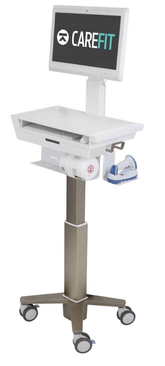 Ergotron CareFit Slim Medical Mobile Cart - Barcodesinc.com