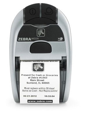 Zebra iMZ220 Portable Printer - Barcodesinc.com